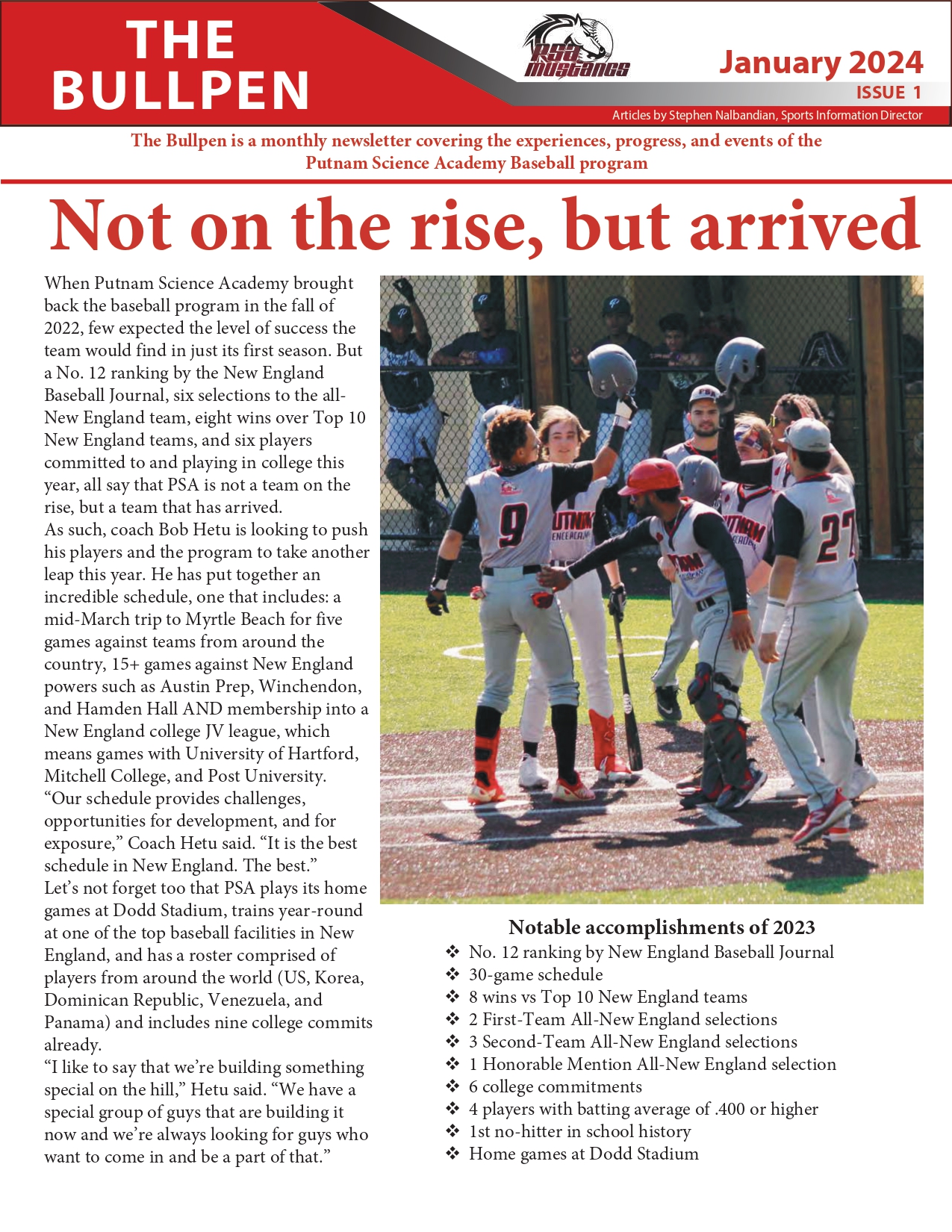 Baseball – Putnam Science Academy